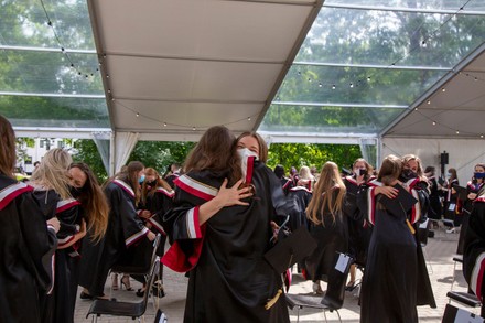 Students Embrace Each Other During Graduation Editorial Stock Photo ...