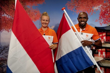 Flag Bearers Olympic Team Netherlands Skateboarder Editorial Stock ...