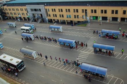 People Wait Buses Bus Station Kigali Editorial Stock Photo - Stock ...