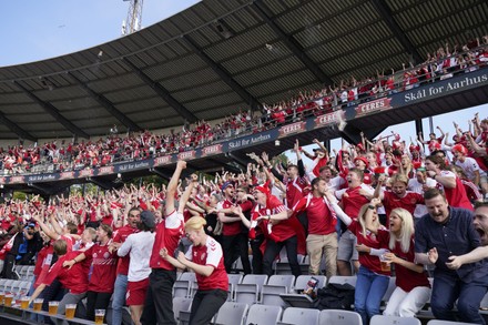 Danish Fans Cheer Their National Team Editorial Stock Photo - Stock ...