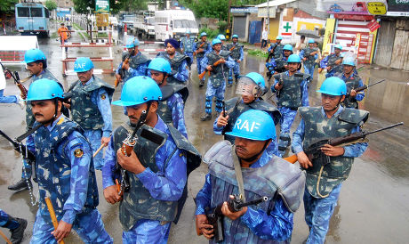 Indian Rapid Action Force Raf Personnel Editorial Stock Photo - Stock ...