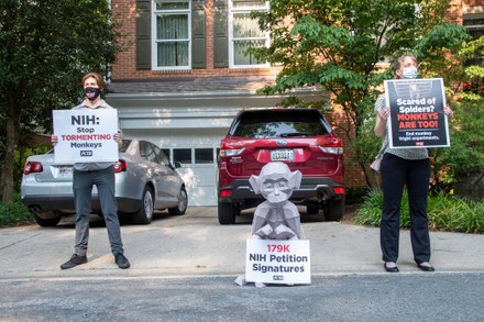 PETA Protest at NIH Director home, Chevy Chase, Maryland, USA - 07 Jul ...