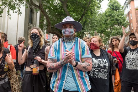 Protesters Seen Singing Dancing During Demonstration Editorial Stock ...