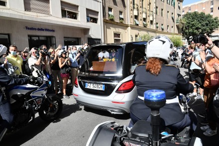 Funeral procession of Raffaella Carra, Rome, Italy - 08 Jul 2021 Stock ...