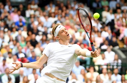 Denis Shapovalov Canada Action Against Novak Editorial Stock Photo ...