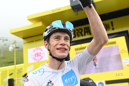 White Jersey Danish Rider Jonas Vinegaard Editorial Stock Photo - Stock ...