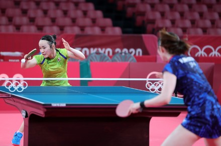 Japan Tokyo Oly Team Japan Table Tennis Training - 19 Jul 2021 Stock ...