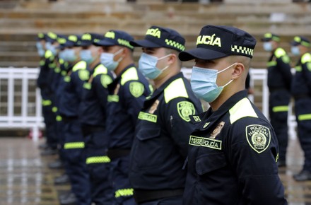 Members National Police Colombia During Presentation Editorial Stock ...