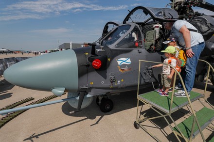 Visitors Examine Ka52k Katran Helicopter Shipbased Editorial Stock ...
