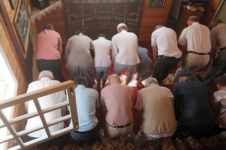 Polish Muslims Attend Morning Prayers During Editorial Stock Photo ...