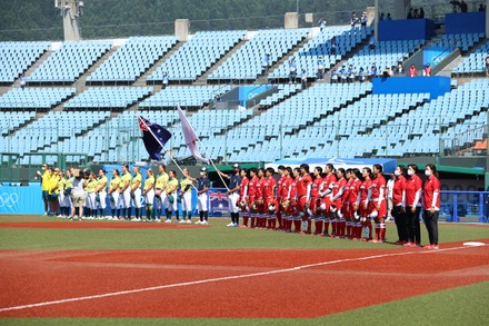 Australia Vs Japan Team Lineups Softball Editorial Stock Photo - Stock ...