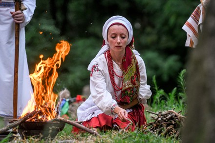 Men Light Torches During Festival Perun Editorial Stock Photo - Stock ...