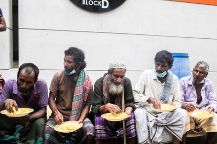 Homeless People Seen Having Free Lunch Editorial Stock Photo - Stock ...