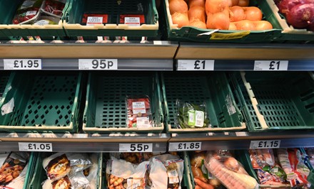 Half Empty Shelves Supermarket London Britain Editorial Stock Photo ...