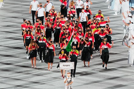 Olympic Delegation Hungary Parade Into Olympic Editorial Stock Photo ...