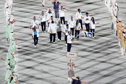 Olympic Delegation Uruguay Parade Into Olympic Editorial Stock Photo ...