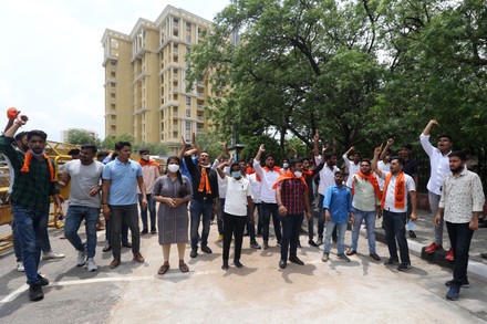 Abvp Activist Protest Against State Congress Editorial Stock Photo ...