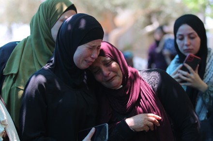 Relatives Palestinian Teenager Mohammed Tamimi Mourn Editorial Stock ...