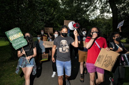 Brazilian Protestors March Iveagh Gardens Brazilian Editorial Stock ...
