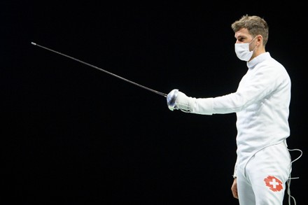 Switzerlands Benjamin Steffen Gestures Before Competiting Editorial ...