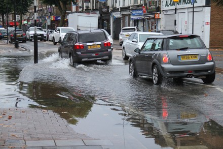 Flash floods in London, UK - 25 Jul 2021 Stock Pictures, Editorial ...
