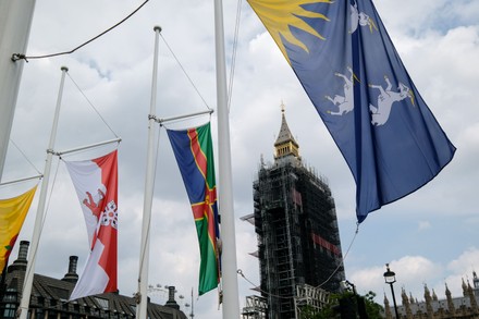 50 Historic County Flags Flying Parliament Editorial Stock Photo ...