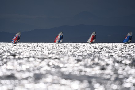 Sailors Compete During Sailing Mens Skiff Editorial Stock Photo - Stock ...