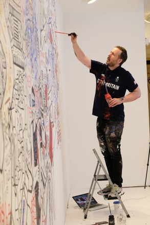 Ben Mosley, an Official Team GB artist, London, UK. - 27 Jul 2021 ...