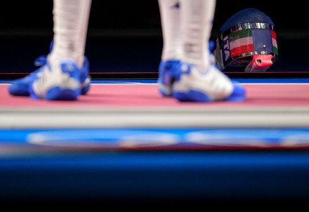 Italian Fencer Luca Curatolis Helmet Seen Editorial Stock Photo - Stock ...