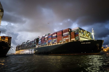 Container Ship Ever Given Arrives Ect Editorial Stock Photo - Stock ...