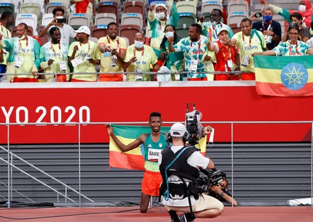 Selemon Barega Ethiopia Celebrates After Winning Editorial Stock Photo ...