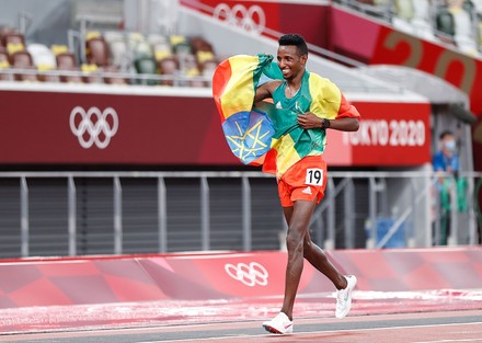 Selemon Barega Ethiopia Celebrates After Winning Editorial Stock Photo ...