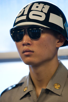 South Korean Military Policeman Stands Inside Editorial Stock Photo ...