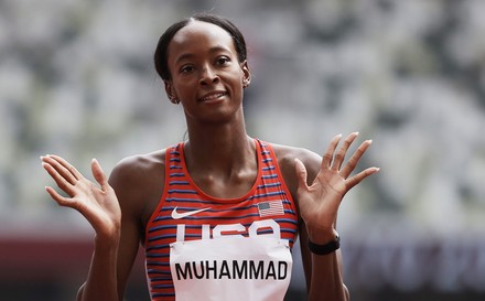 Dalilah Muhammad Us After Her Run Editorial Stock Photo - Stock Image ...