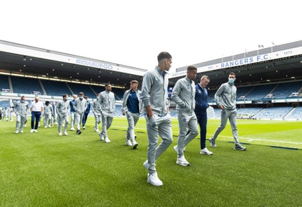 Rangers Players Walk Around Pitch Prematch Editorial Stock Photo ...