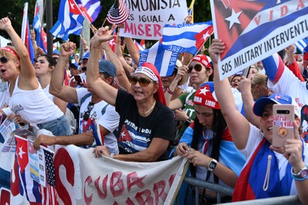 'Down with the Chains' Rally, Miami, Florida, USA - 31 Jul 2021 Stock ...