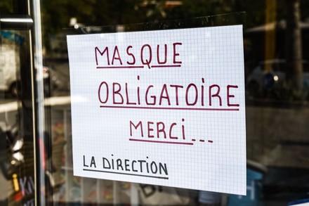 Store Window Placard Informs Patrons That Editorial Stock Photo - Stock ...