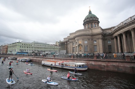 Stand Up Paddleboarding festival 'Fontanka-SUP', St. Petersburg, Russia ...