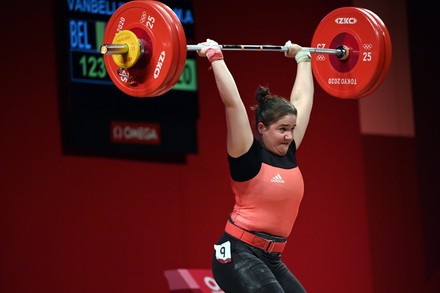 Belgian Weightlifter Anna Vanbellinghen Pictured Action Editorial Stock ...