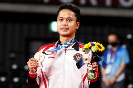 Bronze Medalist Anthony Sinisuka Ginting Indonesia Editorial Stock ...