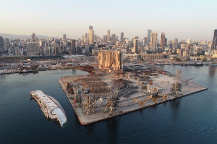 Picture Taken Drone Shows Destroyed Port Editorial Stock Photo - Stock ...