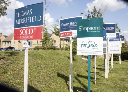 Estate Agent Sale Boards Seen Advertising Editorial Stock Photo - Stock ...