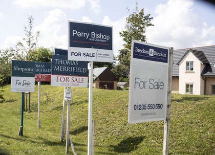 Estate Agent Sale Boards Seen Advertising Editorial Stock Photo - Stock ...