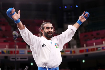 Rafael Aghayev Azerbaijan Celebrates After Defeating Editorial Stock ...