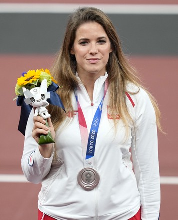 Silver Medalist Maria Andrejczyk Poland During Editorial Stock Photo ...