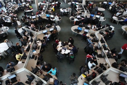 Elevated View Students College Computer Lab Editorial Stock Photo ...