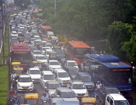 Heavy Traffic Jam Seen After Heavy Editorial Stock Photo - Stock Image ...