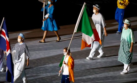 Irelands Natalya Coyle Carries Flag Team Editorial Stock Photo - Stock ...