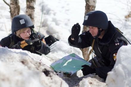Commander Explains Soldier His Task During Editorial Stock Photo ...