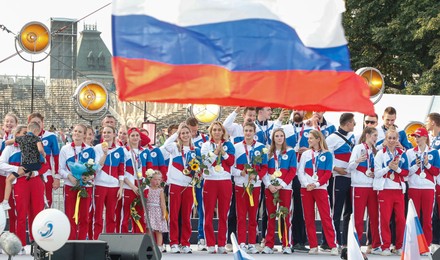 Russian Olympic Team Members Attend Honouring Editorial Stock Photo ...